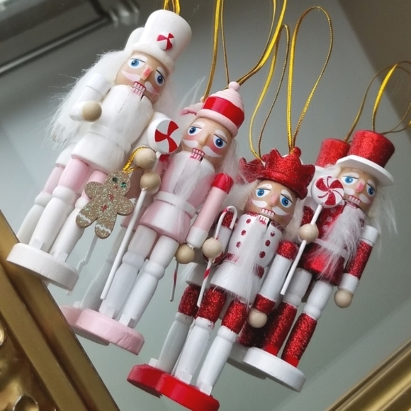 Holiday | Vintage Wooden Pink And Red Sparkly Candy Theme Nutcracker ...